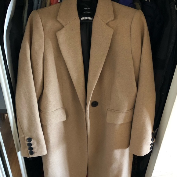 Mango | Jackets & Coats | Rare Find Mango Camel Structured Coat Nwot ...